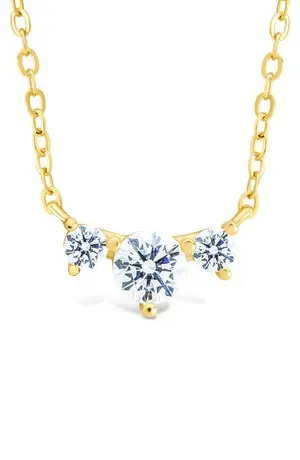 Sterling Forever Robin Cubic Zirconia Chain Necklace - Gold