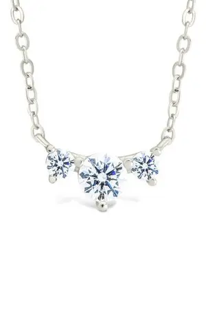 Sterling Forever Robin Cubic Zirconia Chain Necklace - Silver