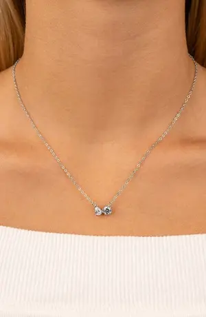 Sterling Forever Carolyn Cubic Zirconia Chain Necklace - Silver