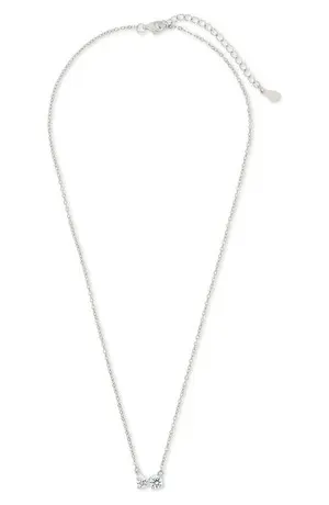 Sterling Forever Carolyn Cubic Zirconia Chain Necklace - Silver