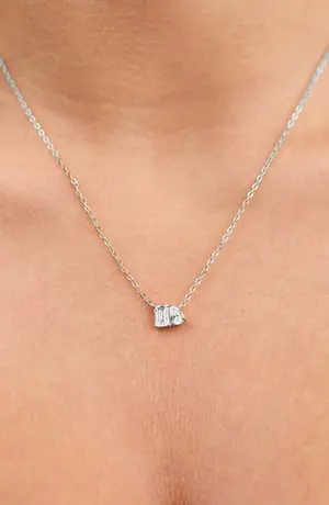 Sterling Forever Guinevere Cubic Zirconia Pendant Necklace - Silver