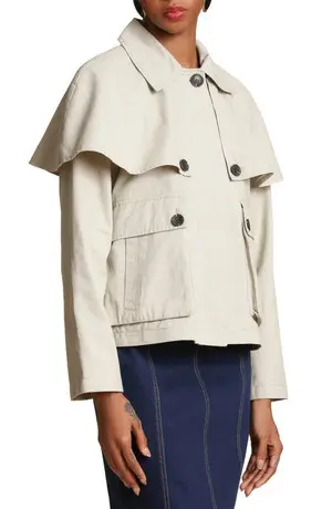 Avec Les Filles Cotton Cape Jacket