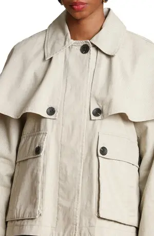 Avec Les Filles Cotton Cape Jacket