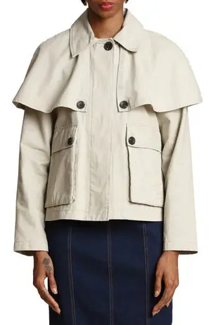 Avec Les Filles Cotton Cape Jacket