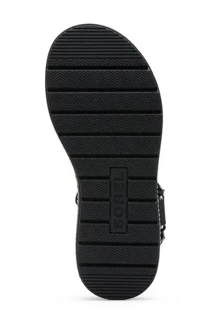 Sorel Sunpeak Ankle Strap Platform Sandal - Black/black