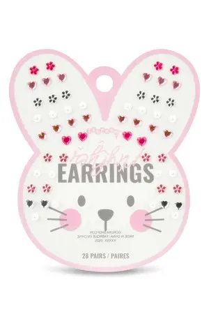 ISCREAM Bunny Stick-on Earrings - Pink Multi