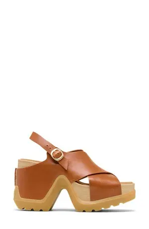 Sorel Roam'n Rise Platform Slingback Sandals - Iced Tea/gum 16