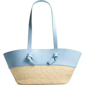 Altuzarra Knot Leather & Straw Basket Tote