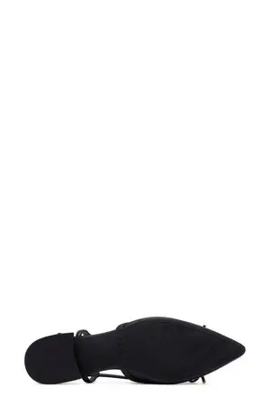 Clarks Sensa Bow Slingback Flat - Black Leather