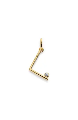 Monica Vinader Lab Grown Diamond Initial Pendant 18k Gold Vermeil/diamond - L