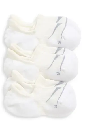 HOKA® Invisible No-show Socks Pack Of 3 - White/white/white