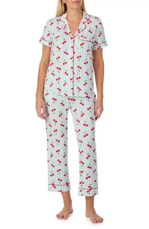 Kate Spade New York Print Crop Pajamas - Blue Multi