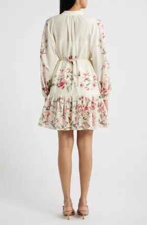 Sam Edelman Floral Print Long Sleeve Dress