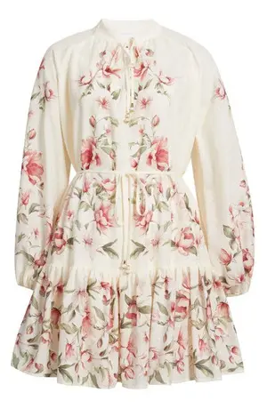 Sam Edelman Floral Print Long Sleeve Dress