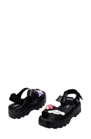 Melissa X Hello Kitty And Friends Lug Sole Sandal - Black
