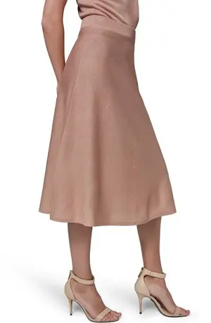 Donna Karan New York Sequin Embellished Midi Sweater Skirt