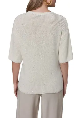Donna Karan New York Sequin Elbow-length Sleeve Sweater
