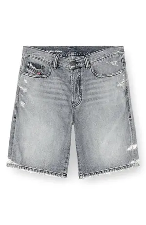 DIESEL® Regular-short Distressed Denim Shorts