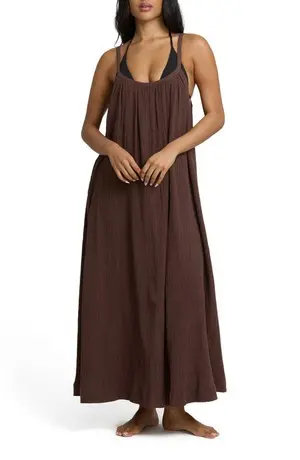 BILLABONG Low Back Maxi Cover-up Sundress - Teak