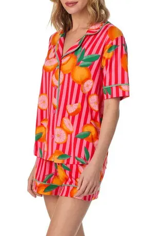 ROOM SERVICE Printed Short Pajamas - Pink Stp