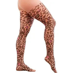 SOCK CANDY Leopard Printed Tights - Brown/pink
