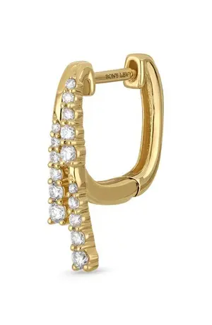 Bony Levy Audrey Diamond Pavé Hoop Earrings