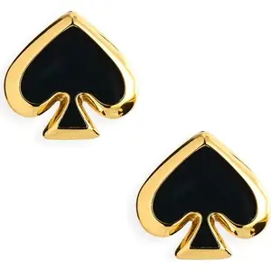 Kate Spade New York Enamel Spade Stud Earrings - Black