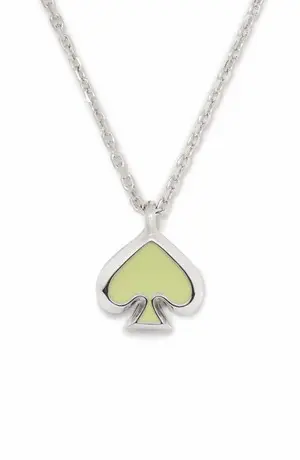 Kate Spade New York Mini Spade Pendant Necklace - Bosc Pear/silver