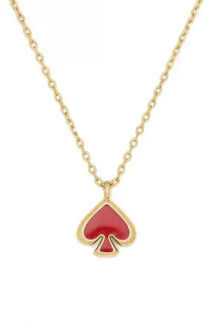 Kate Spade New York Mini Spade Pendant Necklace - Hot Cinnamon