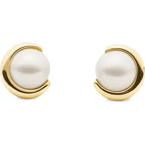 Kate Spade New York Faux Pearl Stud Earrings - Cream/gold