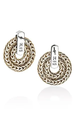 John Hardy Icon Woven Drop Earrings With Diamonds
