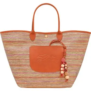 Longchamp Large Le Pliage Panier Raffia Tote - Rainbow