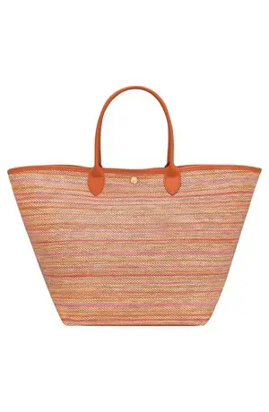 Longchamp Large Le Pliage Panier Raffia Tote