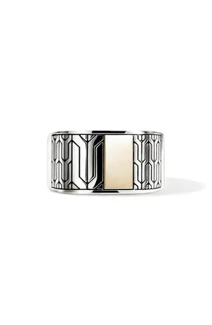 John Hardy Icon 50 Mixed Metal Signet Ring - Silver And Gold
