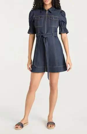 Cinq À Sept Holly Denim Mini Dress - Indigo
