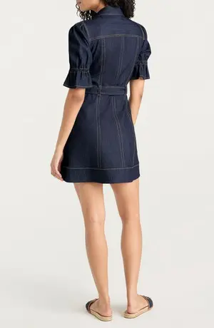 Cinq À Sept Holly Denim Mini Dress - Indigo