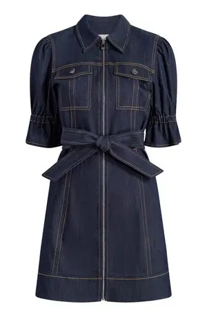 Cinq À Sept Holly Denim Mini Dress - Indigo