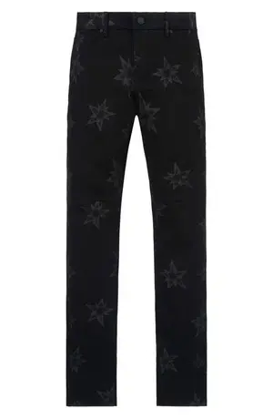 RtA Bryant Allover Star Skinny Jeans - Black Allover Star