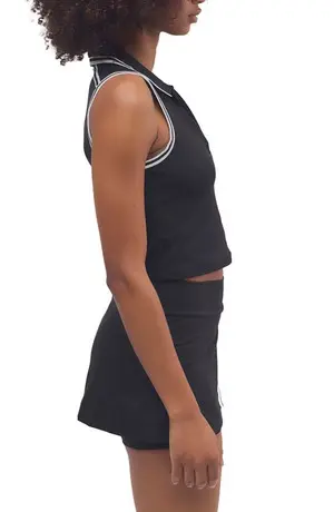 Free People Forehand Faux Wrap Skort - Black