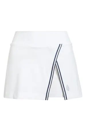 Free People Forehand Faux Wrap Skort - White Combo