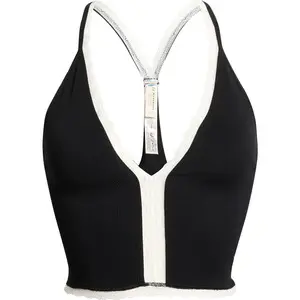 Free People Ace In Lace Trim Camisole - Black