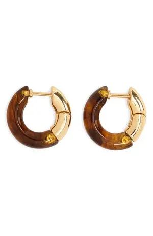 PETIT MOMENTS Acacia Resin Hoop Earrings
