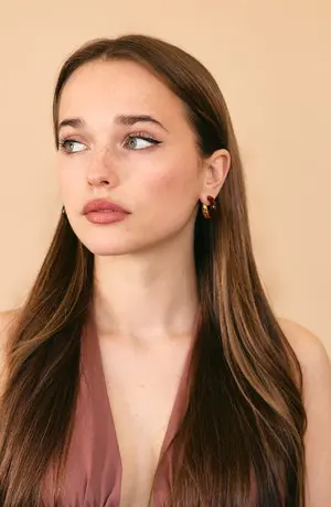 PETIT MOMENTS Acacia Resin Hoop Earrings