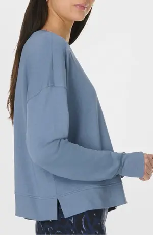 Sweaty Betty Boxy Cropped Sweatshirt - Luxe Blue