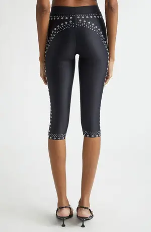 Coperni Mantra Print Cycling Capri Leggings