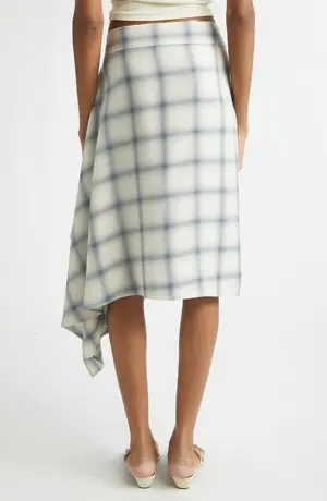 Coperni Check Zero Waste Asymmetric Skirt - Blue Check Blu
