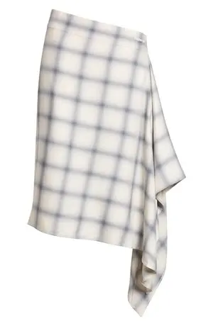 Coperni Check Zero Waste Asymmetric Skirt - Blue Check Blu