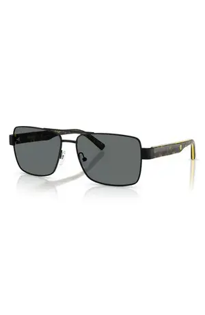 SCUDERIA FERRARI 59mm Polarized Rectangular Sunglasses