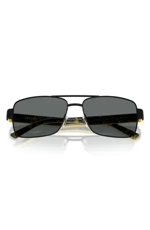 SCUDERIA FERRARI 59mm Polarized Rectangular Sunglasses