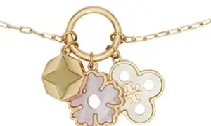 Tory Burch Forget Me Not Charm Pendant Necklace